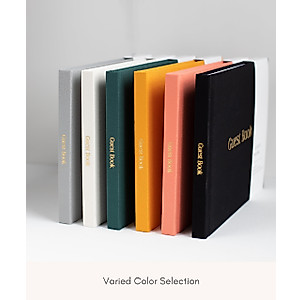 Lamare Wedding Guest Book - Elegant Linen Guest Book Wedding Reception, Baby Shower Guest Book, Polaroid Guest Book for Wedding and Special Events, Wedding Guest Book Polaroid Pictures