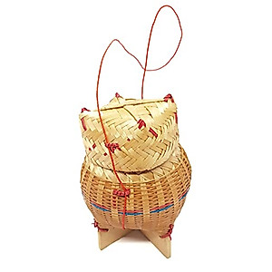 DOI ● DOI Sticky Rice Serving Bamboo Basket Owl Shape