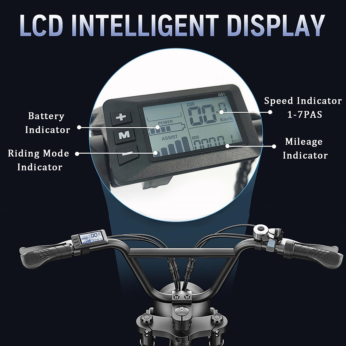 LONG SENG Adult Electric Bike 1000W 35MPH, 48V 20AH Removable Battery Electric Bicycle, 7-Speed eBike 20"x4.0"Adult Electric Bicycle Commuter Electric Bike Passed UL Certification (48V 20AH, Black)