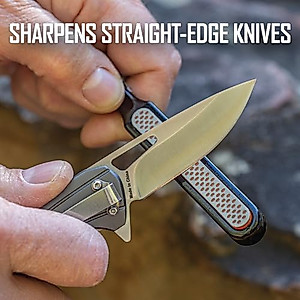 Smith’s 50047 Edgesport Stick Knife & Broadhead Sharpener – Portable Sharpener – Hunting & Archery Tool Sharpener – Carrying Pouch – Carbide & Diamond Stone – Pocket Knife Sharpener
