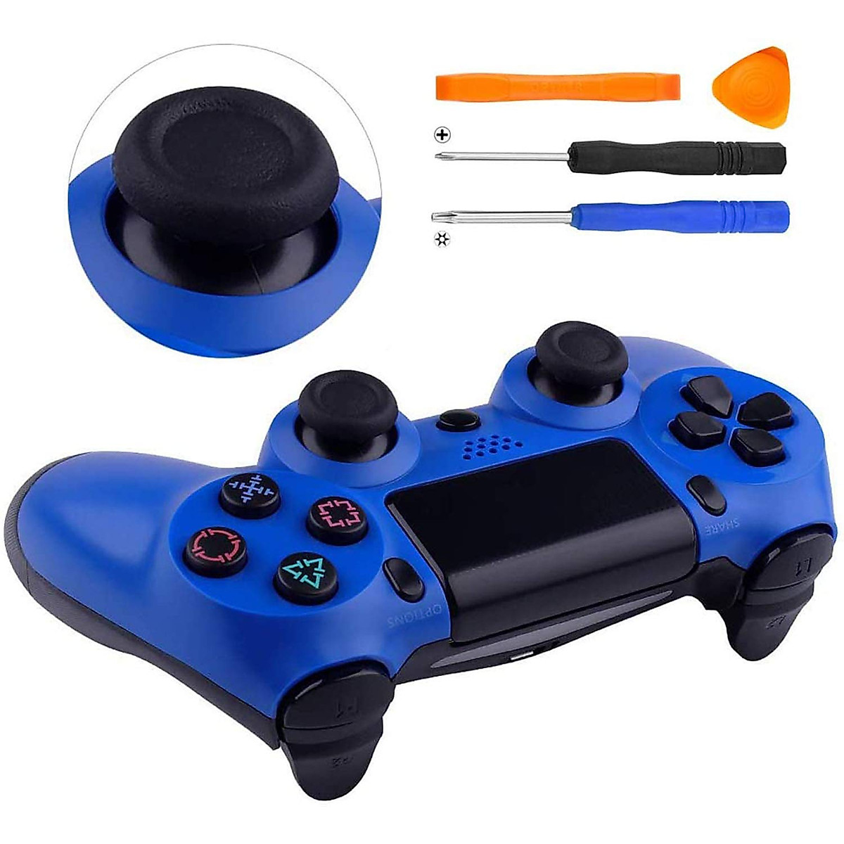 Replacement Thumbsticks for Xbox One/ PS4 Original Controllers, (8 Pcs)Black Analog Thumb Joysticks for Xbox One S ,T8 T6 Repair Screwdriver Kit for Xbox One Controller