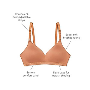 Warner's Women's Cloud 9 Super Soft Wireless Lightly Lined Comfort Bra 1269, Blue Moon, 38C