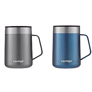 Contigo Stainless Steel Travel Mugs with Splash-Proof Lids (14oz & 20oz)