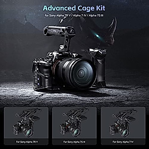 SmallRig A7 IV Cage with Top Handle, Clamp for HDMI Cable and Side Handgrip, Advanced Kit for Sony Alpha 7R V/Alpha 7 IV/Alpha 7S III - 3710