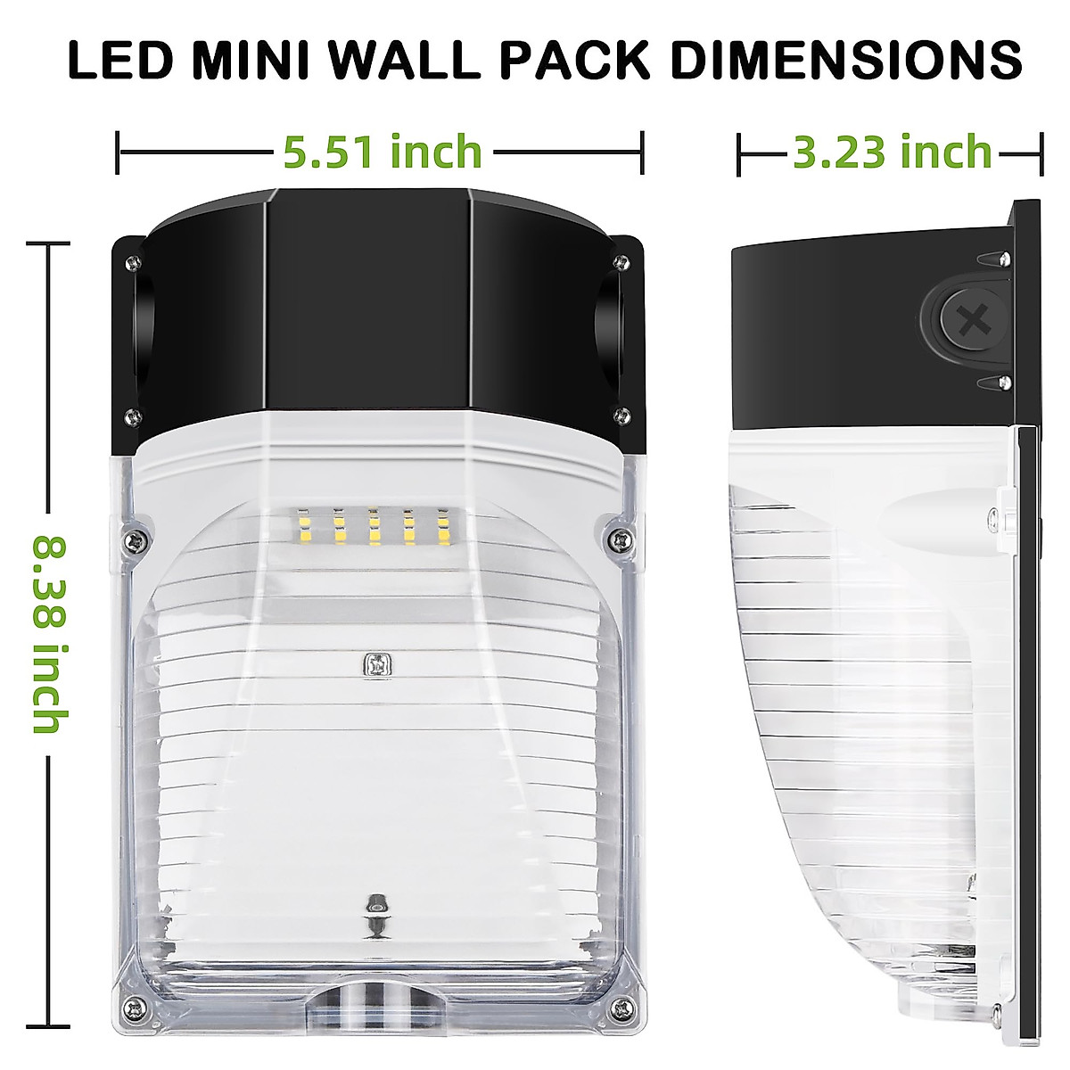 Hykolity Update 30W LED Wall Pack Light with Photocell, 3450LM 5000K Daylight Dusk to Dawn 120V LED Outdoor Wall Mount Light, 150-250W MH/HPS Replacement, Waterproof Security Lighting-4 Pack