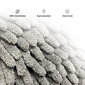 Hanging Hand Towel for Kitchen and Bathroom | Chenille Hand Towel with Button Loop | Funny Cute Microfiber Towel 2 Pcs