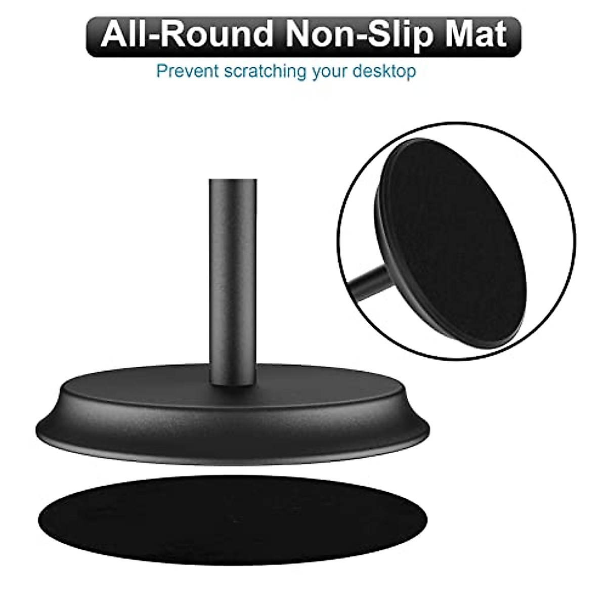 KASUNTO Toilet Paper Holder for Bathroom, Metal Free Standing Toilet Paper Storage with Rustproof, Tissue Paper Roll Stand for Bathroom Accessories (Black)