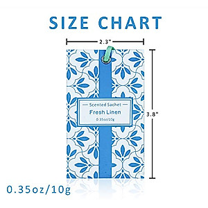 Sachets for Drawers and Closets 14 Packs, Fresh Linen Scented Sachet Bags Long-Lasting Sachets Bags Home Fragrance Perfume Sachets, Gifts for Mom Her, Wardrobe, Car