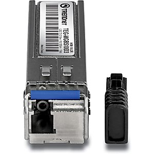 TRENDnet SFP to RJ45 Dual Wavelength Single-Mode LC Module, TEG-MGBS10D3, Must Pair with TEG-MGBS10D5 or a Compatible Module, Up to 10 km (6.2 Miles), Compatible with Standard SFP,Lifetime Protection