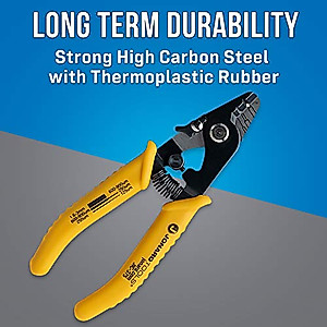 Jonard Tools JIC-375 Three Hole Fiber Optic Stripper with TPR Handle, 6" Length, Оne Расk