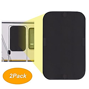 2Pack RV Door Window Cover Sun Shade 25"x16", Camper Privacy Window Screen for Entrance House Travel Trailers Windows Skylight Cover