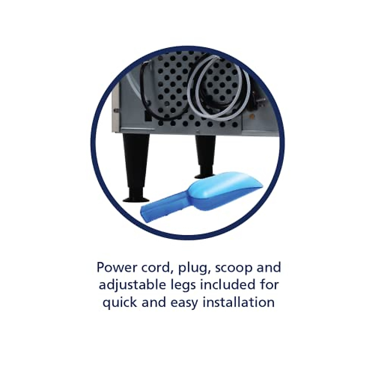 Scotsman CU0415MA-1 Essential Ice Cube-Style Ice Maker with Bin, Stainless Steel, 115-Volts, Gray Stainless Steel