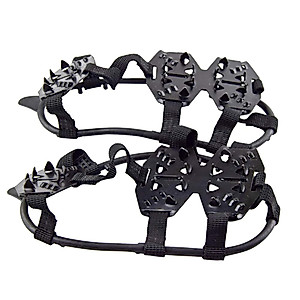 Ice Cleats No-Slip Ice Grips Walk Traction Cleats Climbing 24 Spikes Avoid Tumbling Snow Shoes Cover Overshoes Shoes Crampons Ice Cleats Crampons for Hiking Shoes Boots L