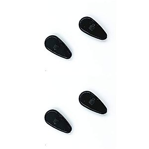 2 Pairs Black NicelyFit Screw-In Nose Pads w Air Cushion for Oakley Eye Glass Eyeglass Sunglass Frames 15mm x 7mm