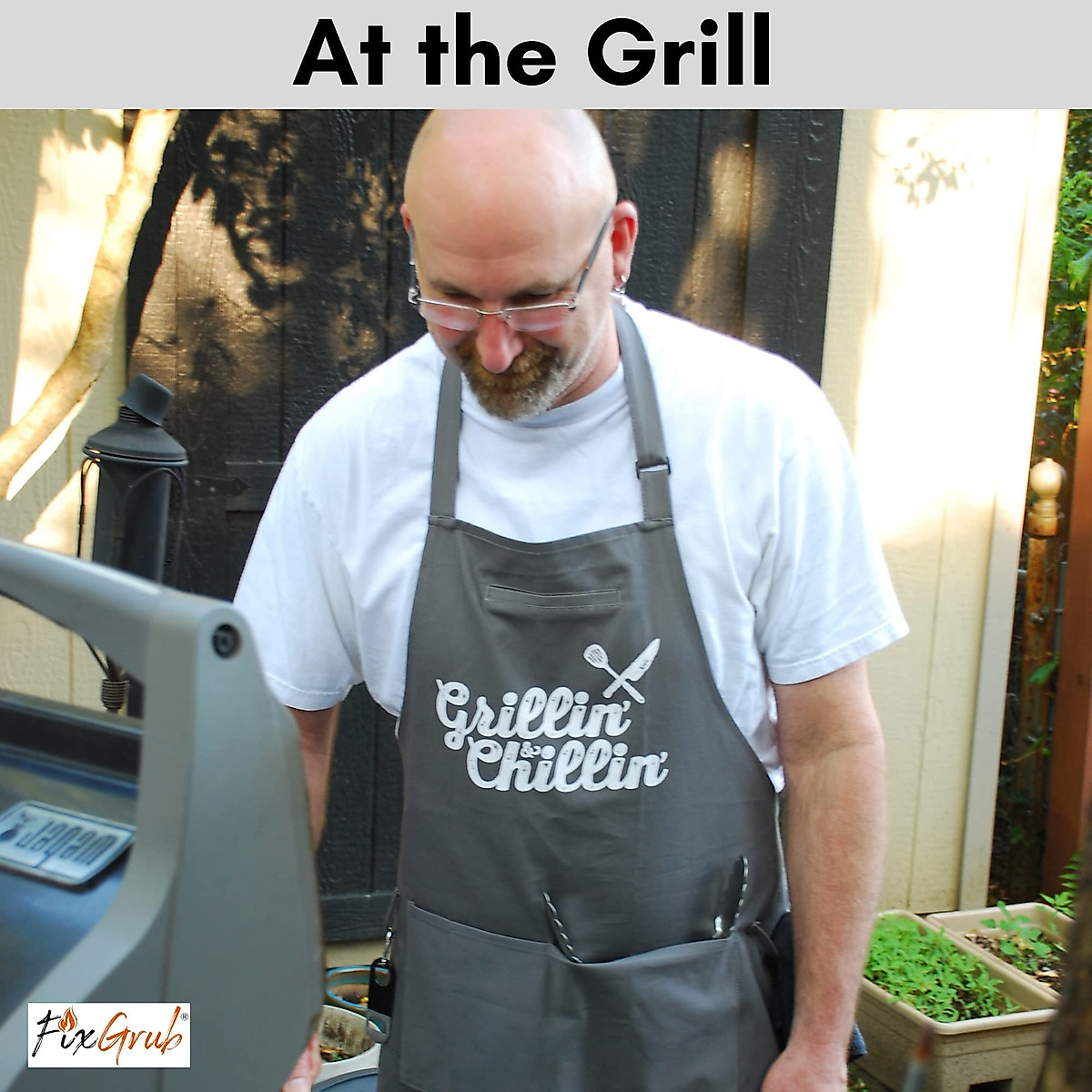 FixGrub Grilling Aprons for Men and Women with Three Pockets 100% Cotton