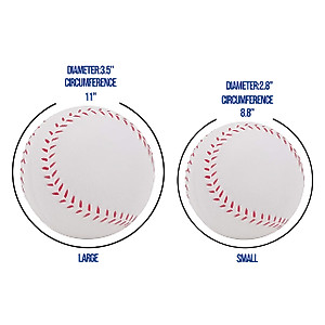 TaktZeit Foam Basebll Practice Softball Soft Baseball for Beginnners or Experts for Baseball Training 6Pcs