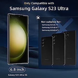 HARMARK Crystal Clear Designed for Samsung Galaxy S23 Ultra Case, [Anti-Yellowing] [Military Grade Shockproof] Hard PC Back Phone Case for Samsung S23 Ultra Case -Clear