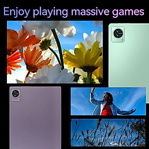 Vikye Android 11 Tablet, 10.1 IPSDisplay, 8 Core CPU Processor, 8GB RAM 128GB ROM, 8MP 16MP Dual Camera, 5G WiFi Tablet (US Plug 100‑240V) (Morado)