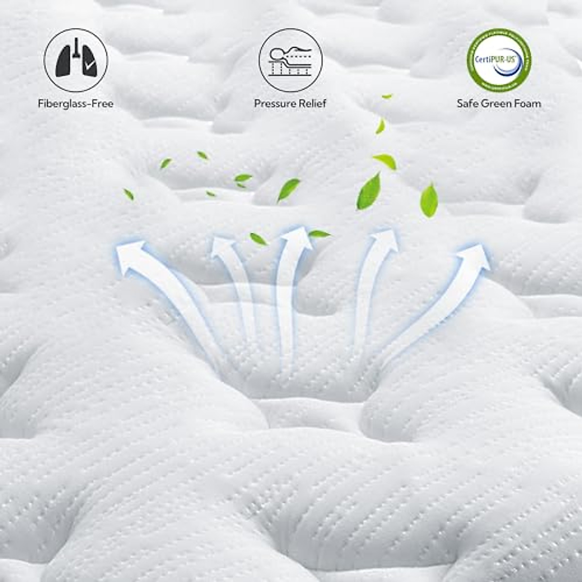 UniPon 10 Inch Hybrid Mattress Full, Spring Mattress with Gel Memory Foam, Medium Firm Mattress, Supportive Individually Pocket Spring Mattress, Bed in a Box, Pressure Relief