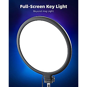 Newest 10.5" Full-Screen Light for Zoom Meeting - Kaiess 10x Lighting Area & Easy Adjustable Colors & Brightness Zoom Light with Flexible Stand & Versatile Phone Holder Fit for Streaming/Video Call