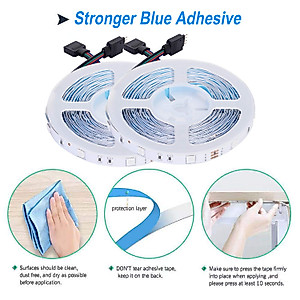 Led Strip Lights 32.8ft 10m Color Changing Non Waterproof LED String Lights with Remote and Power Supply for Home, Bedroom, Kitchen, Christmas