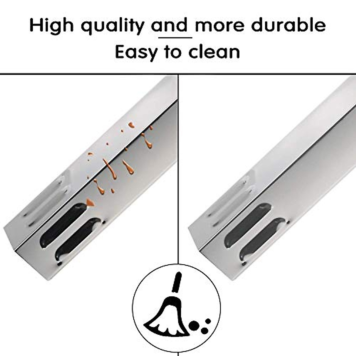 Hisencn Repair kit Stainless Steel Gas Grill Burner Pipe Tube, Heat Plate Shield Tent Deflector, Burner Cover Replacement for Dyna-Glo DGB390SNP-D, DGB390BNP-D Smart 3 Burner LP Gas Grill Models