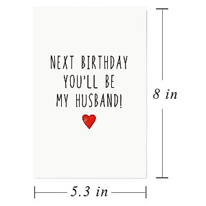 Gonzey Funny Birthday Card For Future Husband - Fiance Birthday Card - Romantic Birthday Cards
