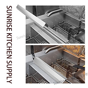 Sunrise Kitchen Supply Stainless Steel Deep Fryer Joining Strip/Connector (23 3/8"L x 2 3/8"W)