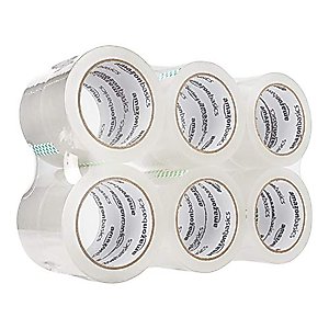Amazon Basics Packaging Tape for Shipping, Moving and Storing, 1.88" x 54.6 yds, 12-pack
