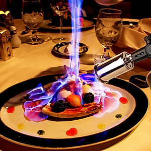 Powerful Grill & Cooking Torch, BBQ Torch Propane, Kitchen Blow Torch Gun, Grill Torch Fire Gun Culinary Kitchen Grilling Tool Adjustable Flamethrower Fire Gun for Searing Steak & Creme Brulee, BBQ