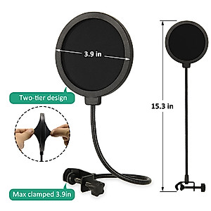 QuadCast Mic Arm Boom Stand, Adjustable Suspension Boom Scissor Microphone Arm Stand for HyperX QuadCast, QuadCast S-RGB USB Condenser Microphone by Rigych