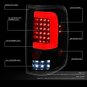 DNA MOTORING TL-F15004-LED-3D-BKSM-G2 LED 3D Tail Light Assembly Driver & Passenger Side [Compatible with 04-08 Ford F150 Lobo]