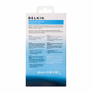 Belkin 7-Port Ultra-Slim Desktop USB Hub - Desktop USB Hub 2.0 - 7 Hi-Speed USB Ports - Compatible With MacOS & Windows For Connecting Charging Cable, Keyboard, Mouse & Any USB-Enabled Devices