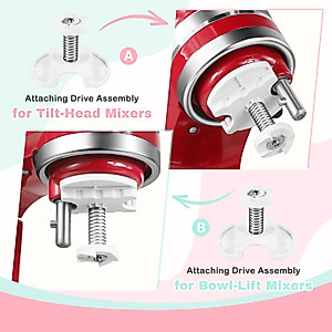 GLINK Ice Cream Maker Attachment for KitchenAid Stand Mixer, Compatible with Kitchenaid 4.5-5Qt Stand Mixer and 5-6Qt Bowl-Lif, 2-Quart Frozen Yogurt/Ice Cream/Sorbet Gelato Maker