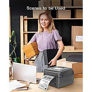 Label Printer, POLONO PL420 4x6 Thermal Printer, High-Speed Shipping Label Printer, Commercial Direct Thermal Printer for Windows & MAC System, Compatible with Amazon, UPS, Ebay, FedEx, Shopify, etc