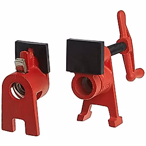 BESSEY BPC-H12, 1/2 In. H Style Pipe Clamps - Incredibly Versatile, Easy To Assemble, Indespensable Workshop Clamp For Woodworking, Carpentry, Home Improvement, and DIY Projects