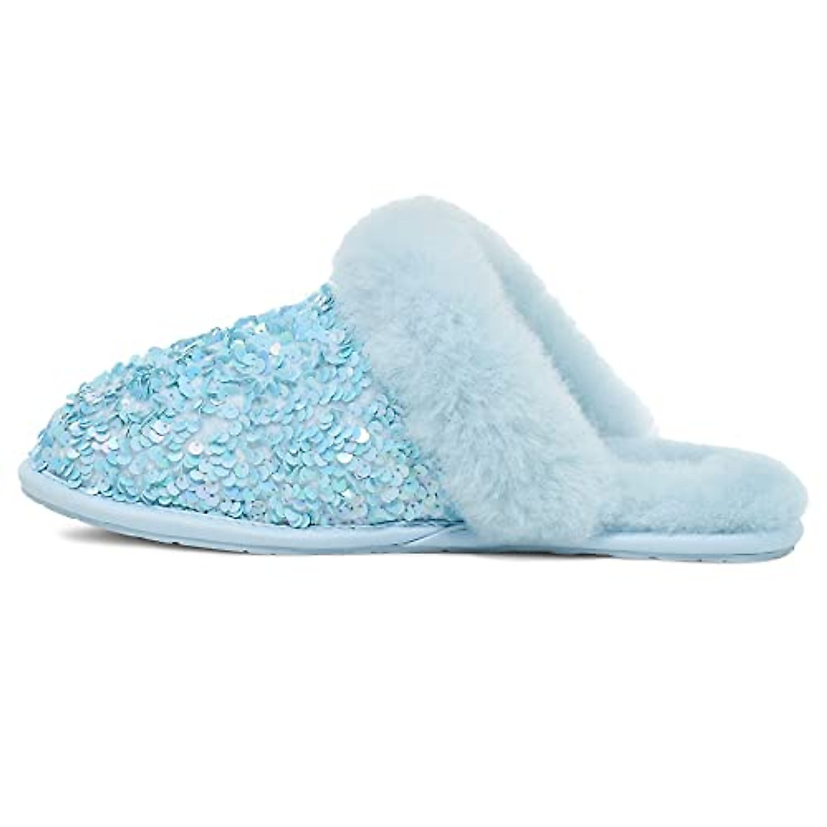 UGG Women's Scuffette II Chunky Sequin Slipper, SEA Breeze, 6