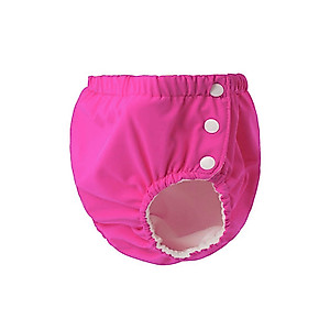 Century Star Baby Reusable Swim Diaper Pool Swimming Diapers for Toddler Boys Girls Washable Swimming Pants B Orange & Pink 12-18 Months