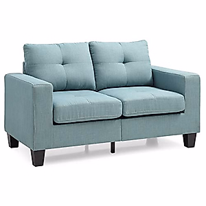 Glory Furniture Newbury Living Room Furniture, 36" H x 58" W x 32" D, Teal