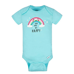 Gerber Baby Girl's 8-Pack Short Sleeve Onesies Bodysuits, Clouds, Newborn