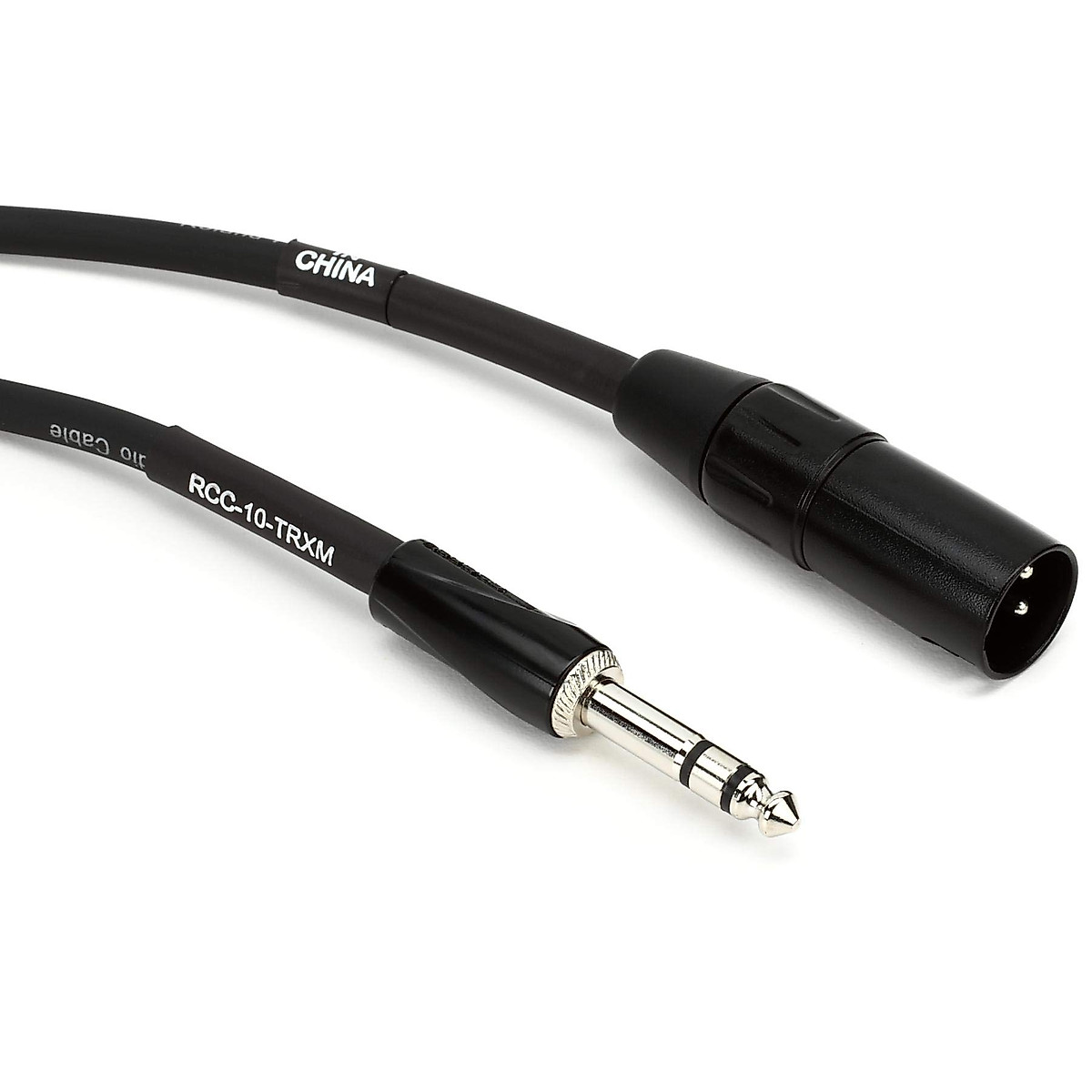 Roland Black Series Interconnect Cable, 1/4-Inch TRS to XLR (Male), 10-Feet