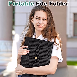 Sooez 7 Pocket Expanding File Folder, Premium Accordion File Organizer, Letter Size Folders for Documents, Sleek Filing Folders with Bungee Closure, Portable Folders for School Office Supplies, Purple