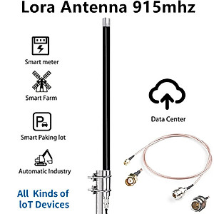Waterproof LoRa Gateway 915MHz Omni Directional Fiberglass Antenna 6dBi for for Crypto Helium Hotspot RAK MNTD Nebra Bobcat 300 SenseCAP M1 EasyLinkIn SyncroB.it Hotspot HNT Miner