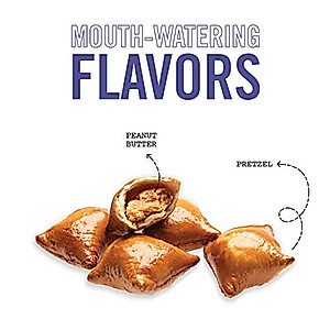 Three Dog Bakery Crunchy Pet-zel Bites with Peanut Butter Filling, Premium Treats for Dogs, 24 Ounce Resealable Container