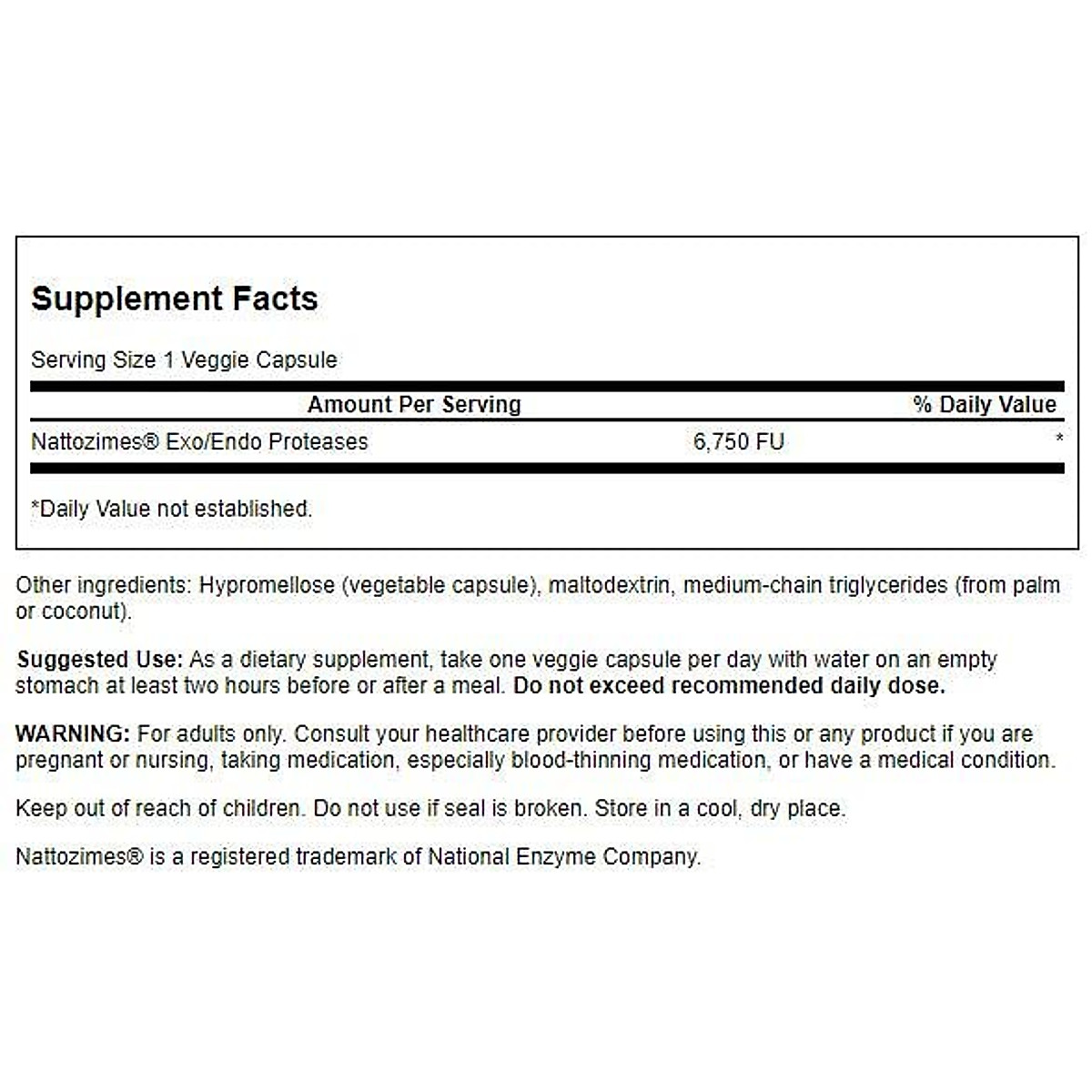Swanson Triple-Strength Nattozimes 195 Milligrams/6750 Fu 60 Veg Capsules Enzyme (3 Pack)