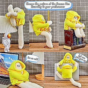 Plush Banana Man Toy, 16inch Weird Banana Man Doll with Magnet, Funny Poseable Decompression Toy Stuffed Animals Doll Gifts for Boys Girls Birthday Party Christmas(Yellow)