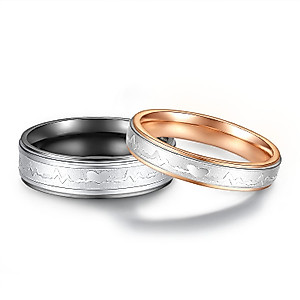 Global Jewelry Titanium Stainless Steel We Love Each Other Wedding Band Set Anniversary/engagement/promise/couple Ring Best Gift