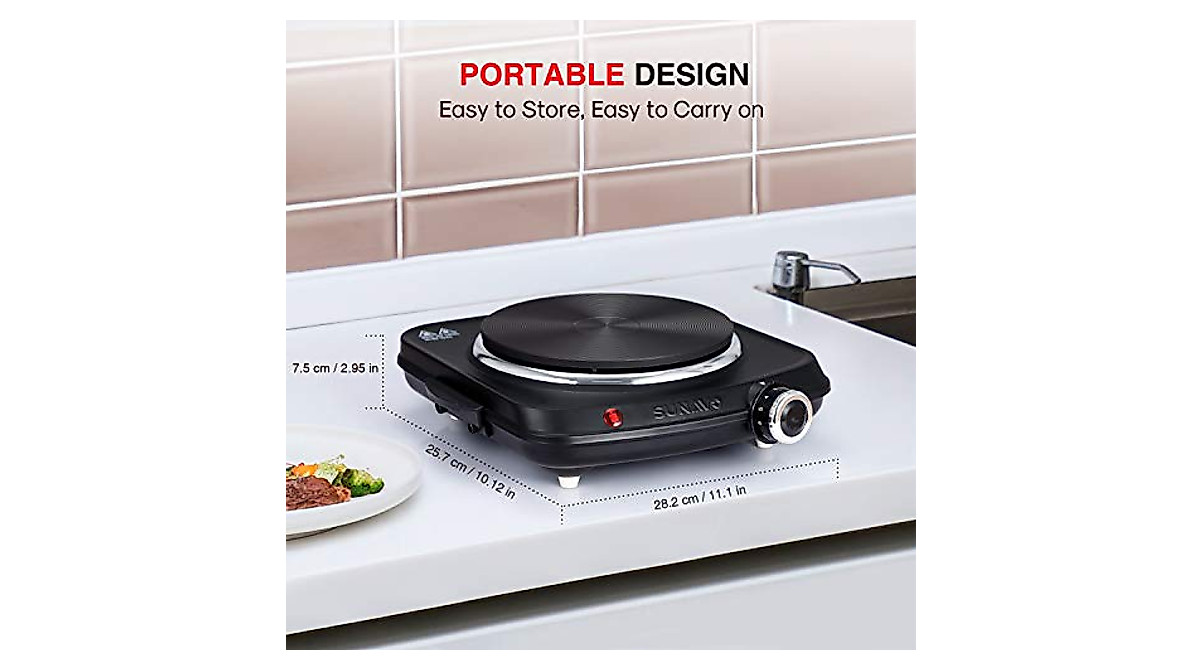 SUNAVO 1500W Hot Plate - Portable Cooking Powerhouse