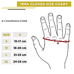 RDX MMA Gloves Sparring Martial Arts Grappling Cowhide Leather Training UFC Cage Fighting Combat Punching Bag Gel Mitts,Black,Small