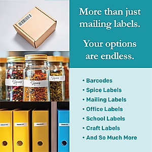 Premium Label Supply White Sticker Return Address Labels – 1.75” x .5" – Laser/Inkjet Compatible – (80 Labels/Sheet), 25 Sheets – 2000 Total Adhesive Labels